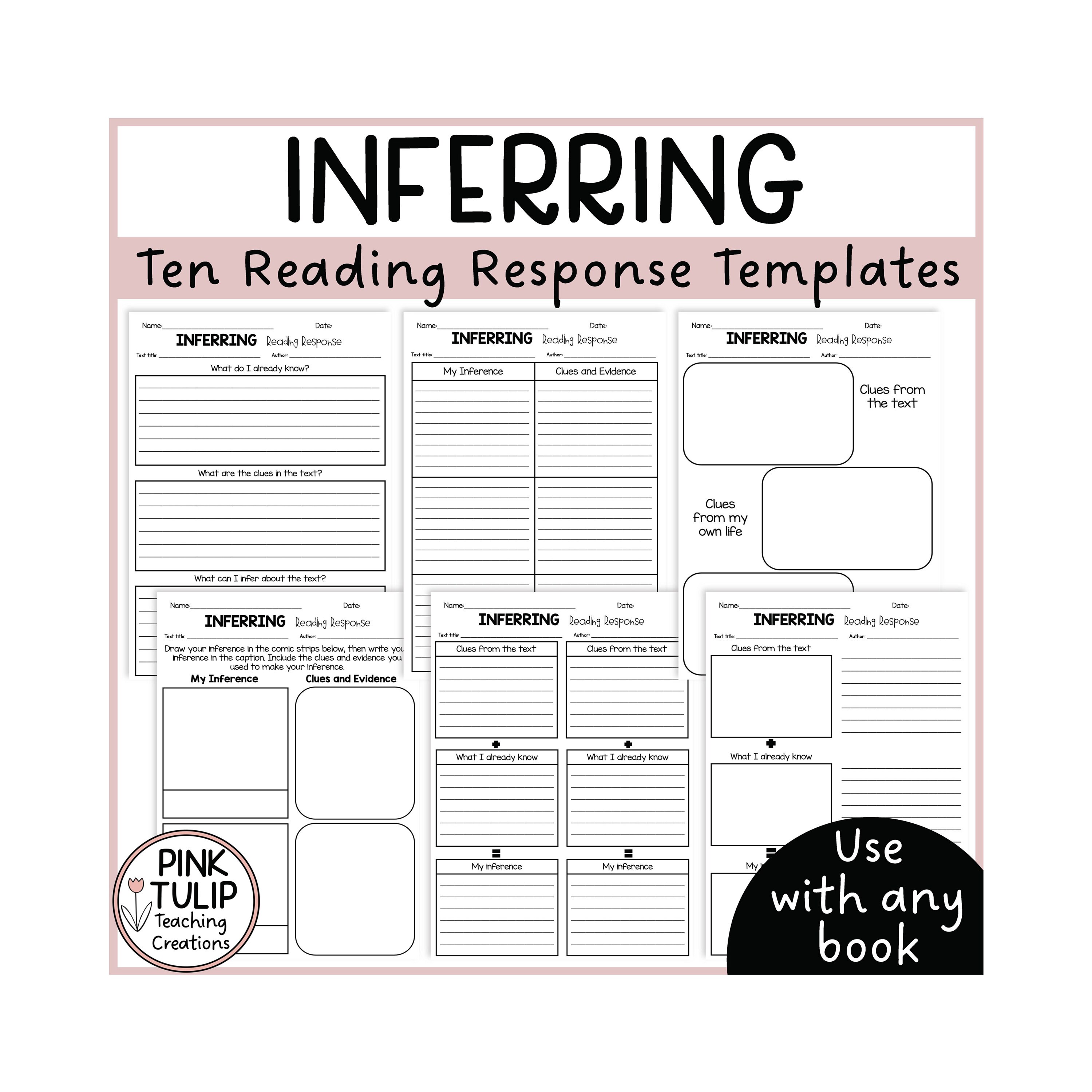 Making Inferences inferring Reading Response Pack Templates for Any ...