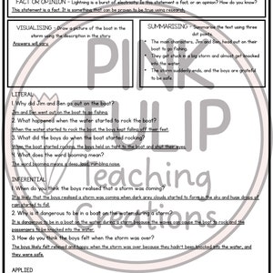 Comprehension Worksheets - Reading Strategies Set #1 - Etsy