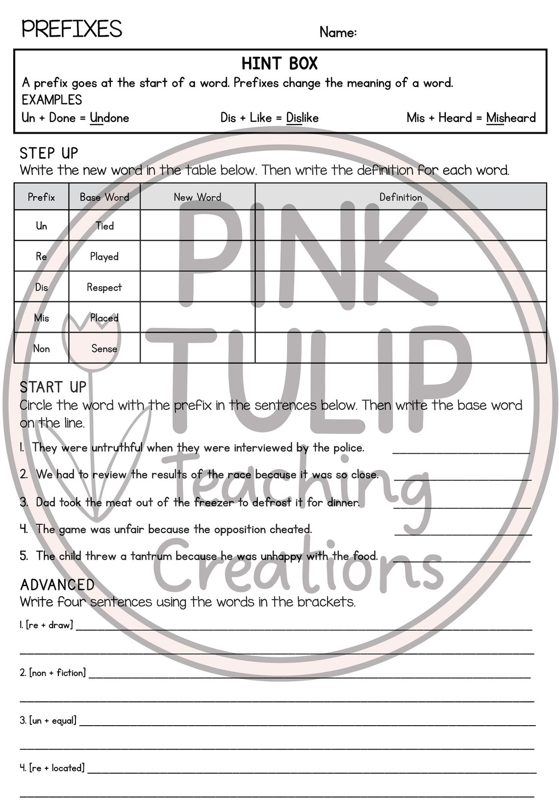 Grammar Worksheet Pack - Etsy