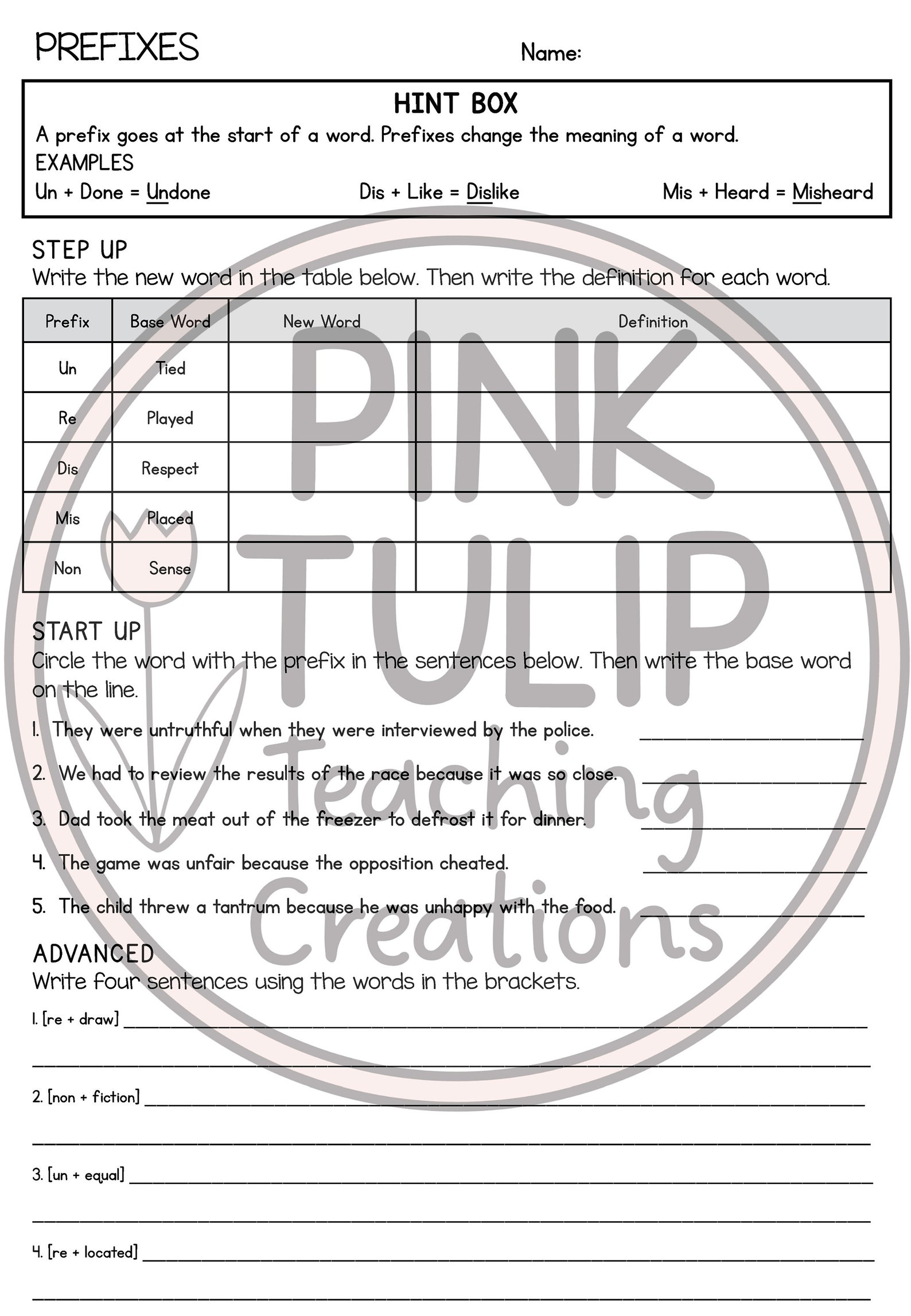 Grammar Worksheet Pack - Etsy