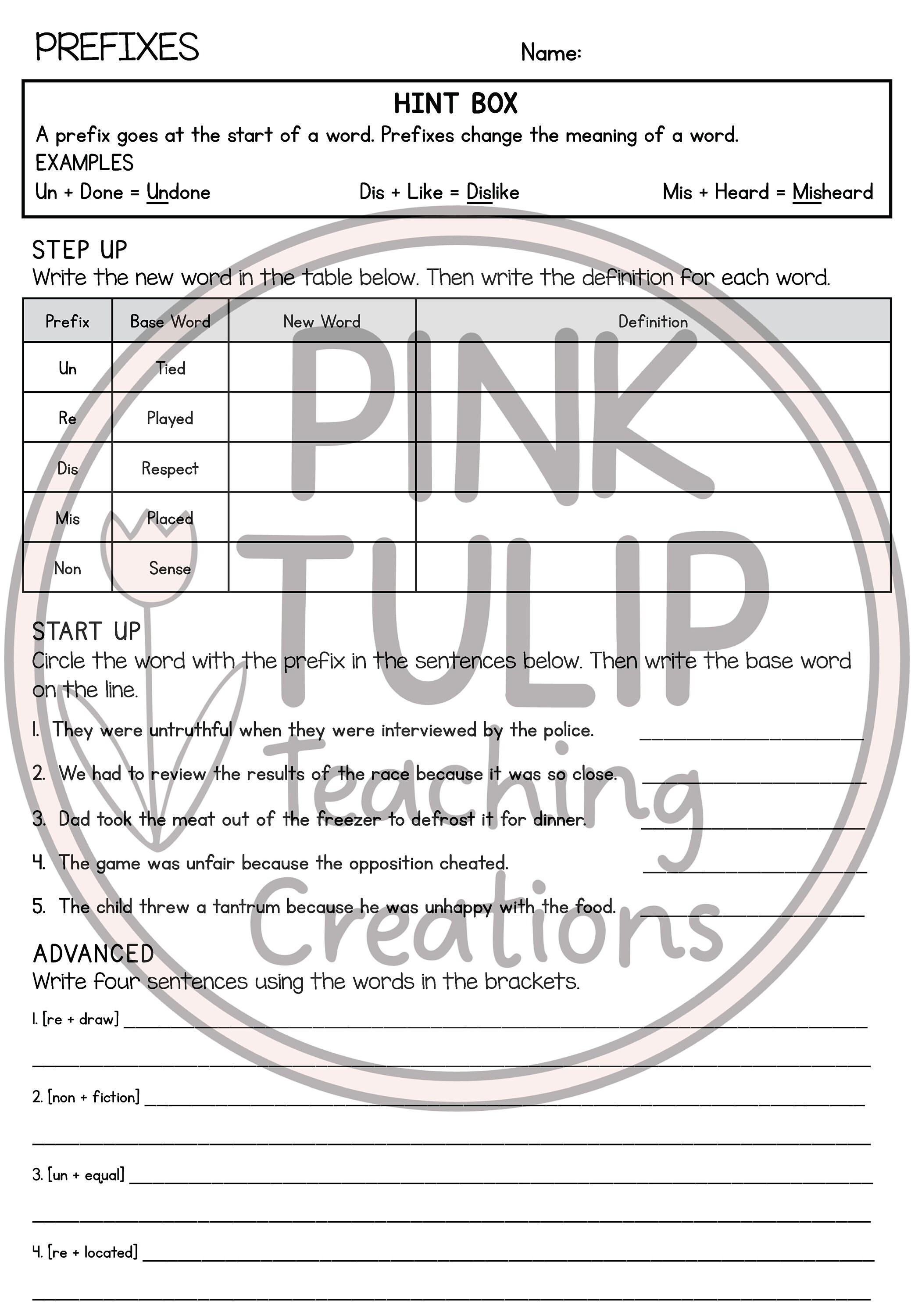 Grammar Worksheet Pack - Etsy