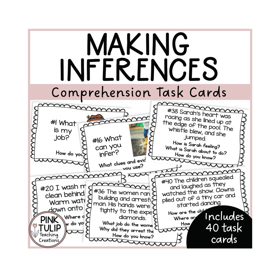 Making Inferences (inferring) - Task Cards - Etsy