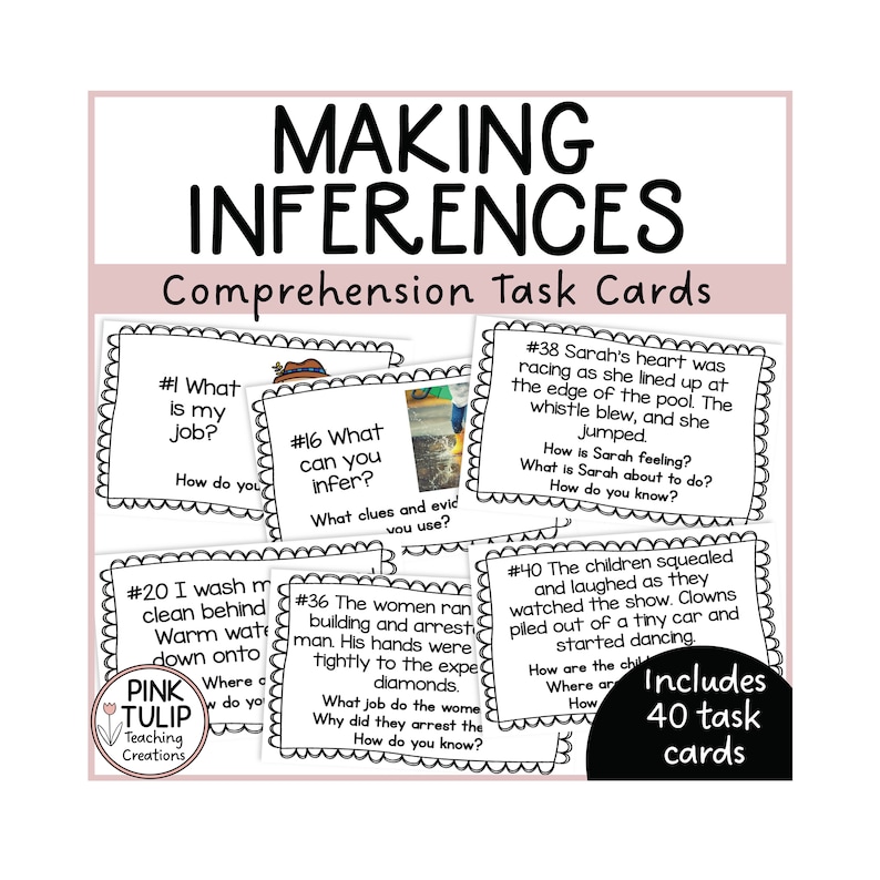 Making Inferences (inferring) - Task Cards - Etsy