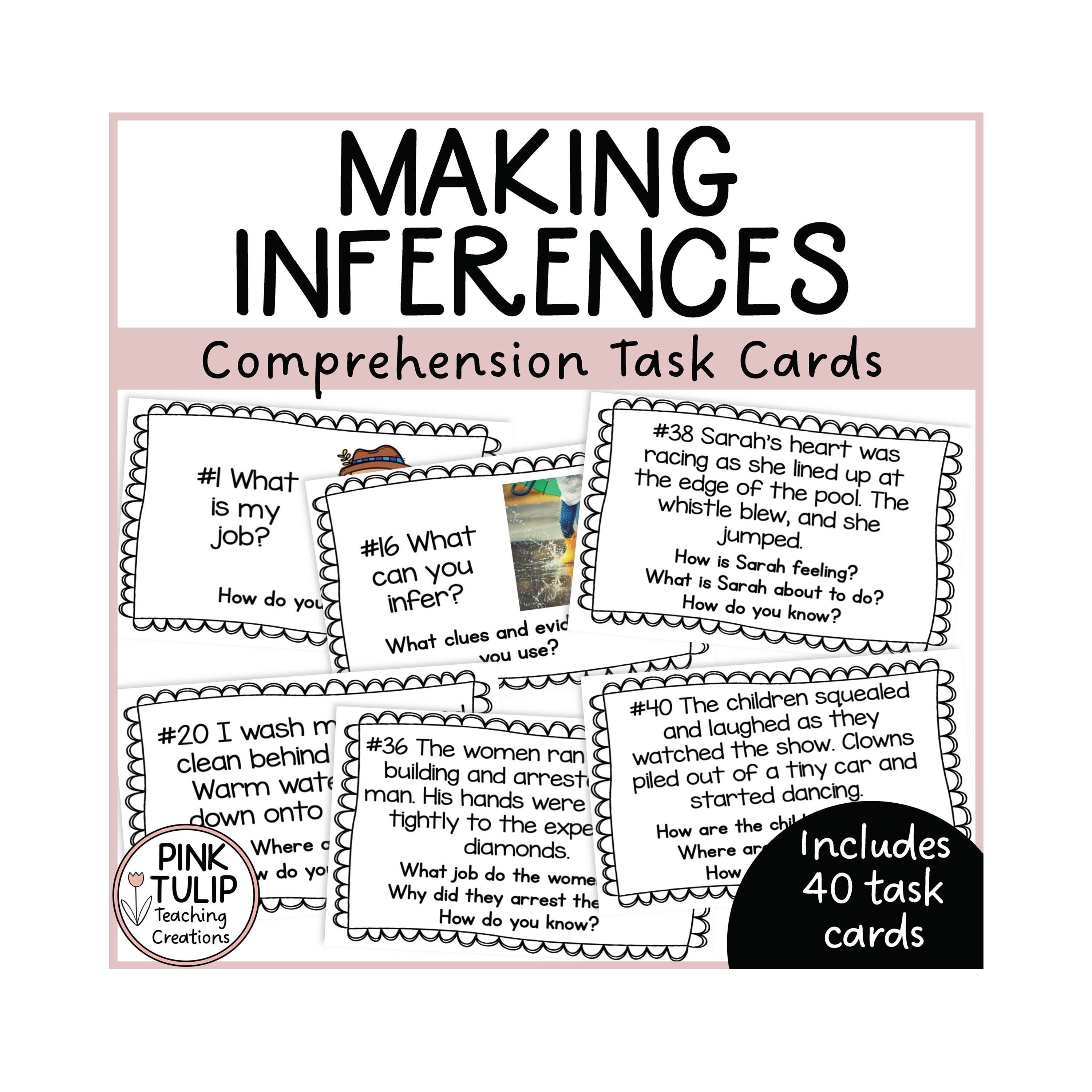 Making Inferences (inferring) - Task Cards - Etsy