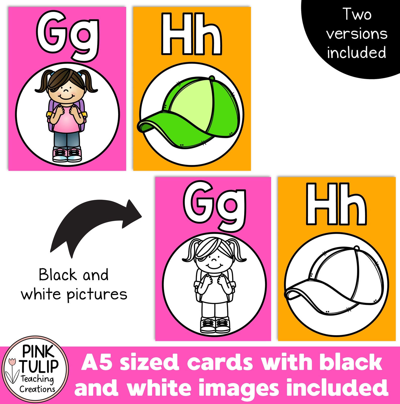 Alphabet Flash Cards Bright Rainbow Theme - Etsy