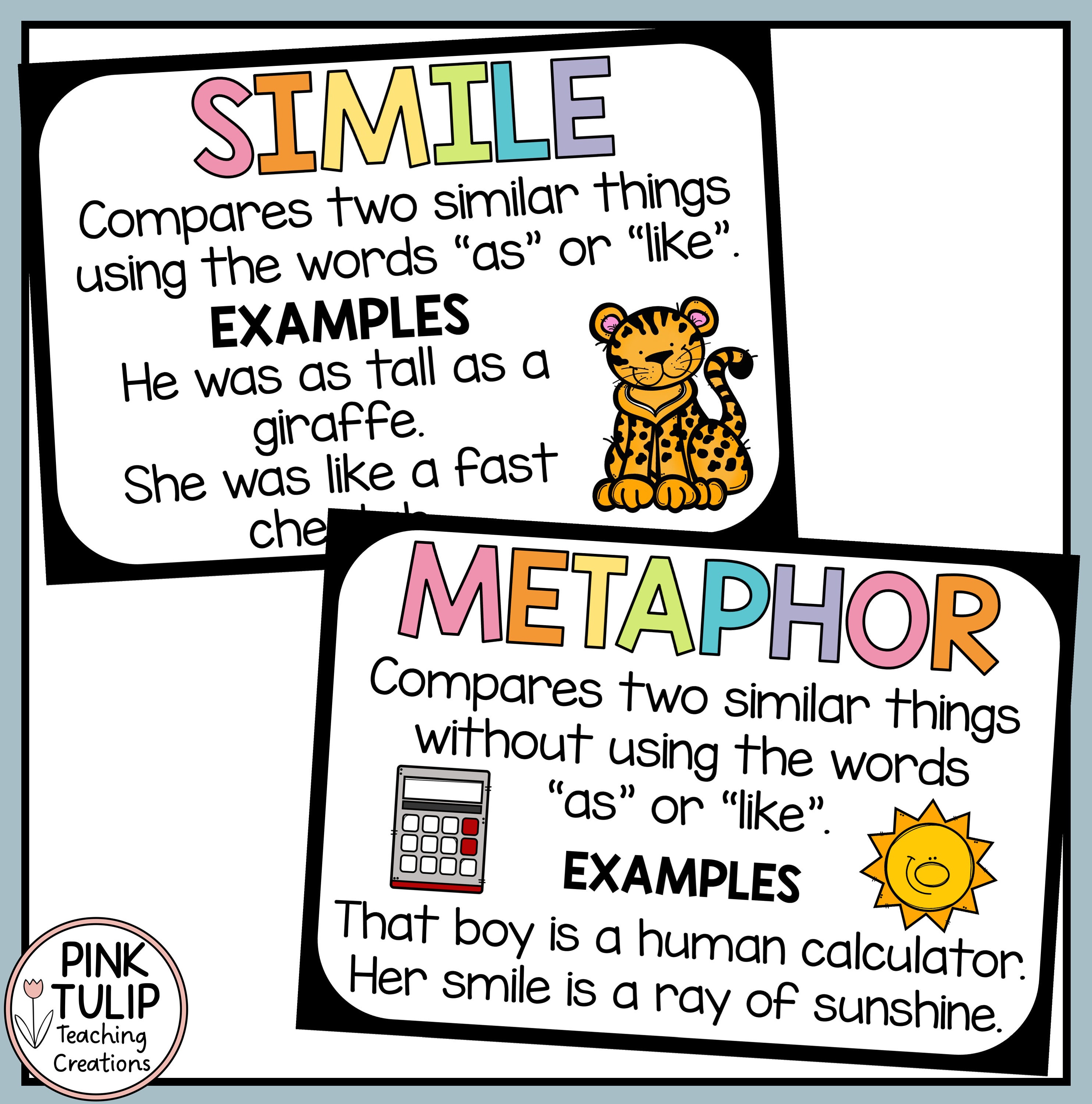 Figurative Language Posters Classroom Decor - Etsy