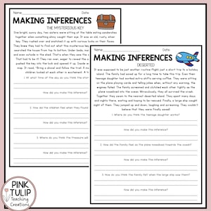Making Inferences and Drawing Conclusions - Reading Worksheet Pack - Etsy