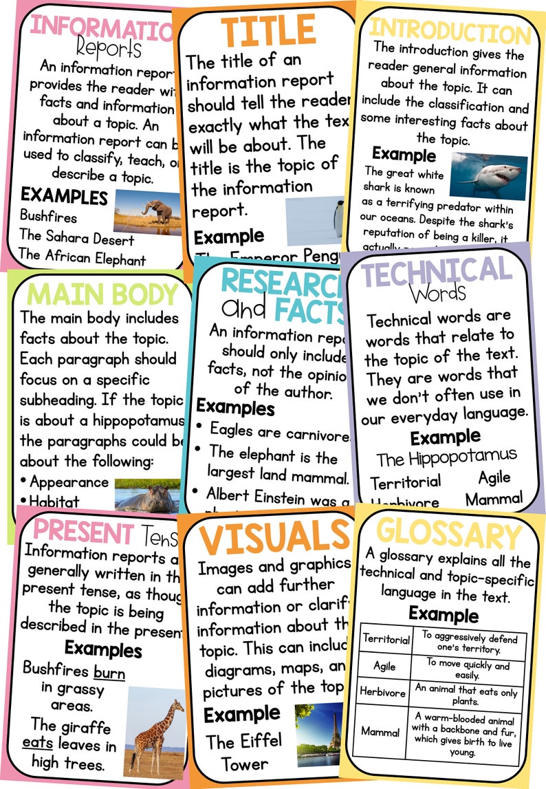 Information Text Posters - Classroom Decor - Etsy