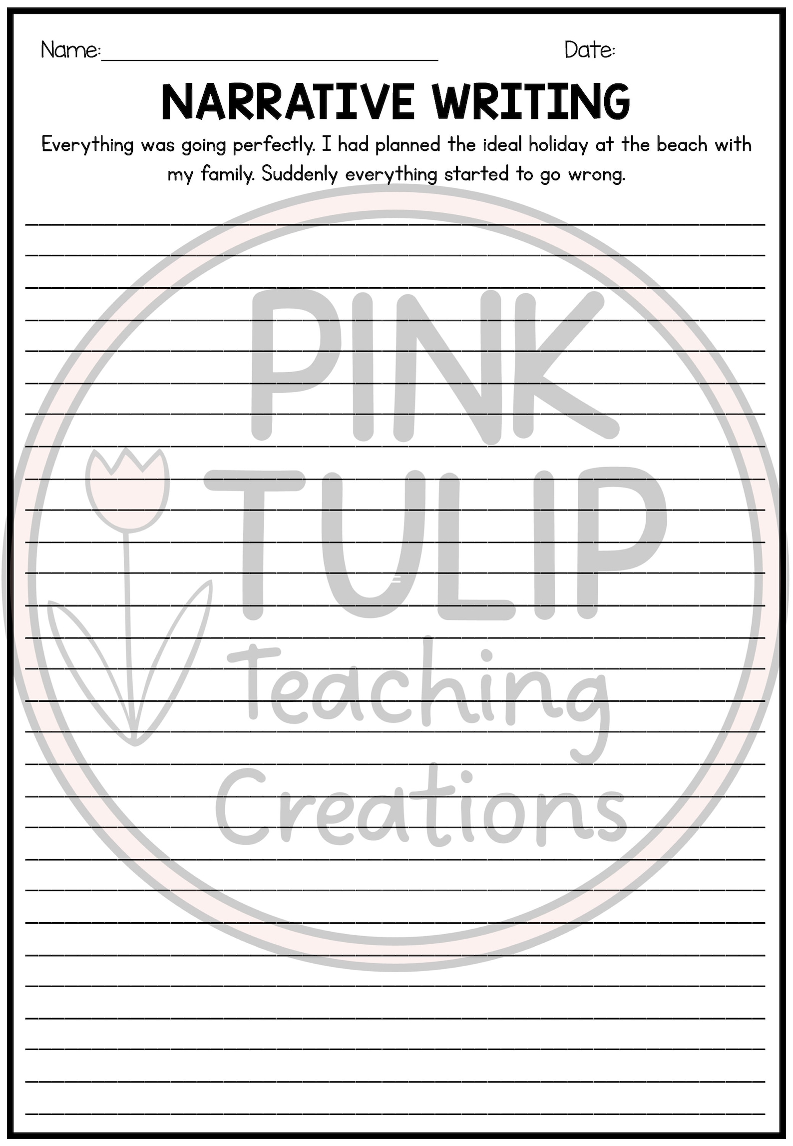 Narrative Writing Prompts - Lightning Writing - Etsy