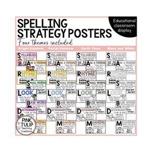 Spelling Strategy Posters - Classroom Decor - Etsy