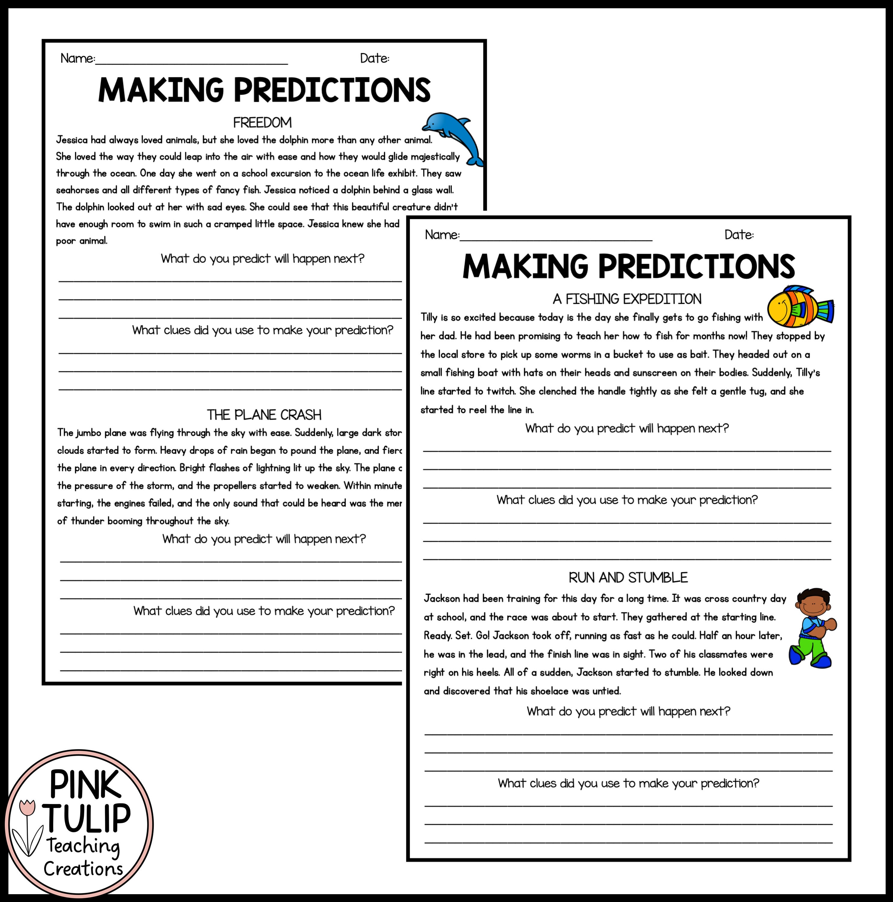 Making Predictions (predicting) - Reading Worksheet Pack - Etsy