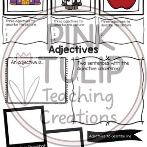 Parts of Speech Reflection Activity - Etsy