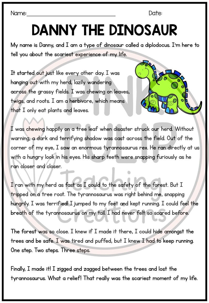 Recount Text Examples Ten Reading Samples With Comprehension - Etsy