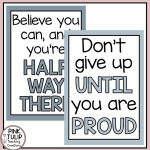 Growth Mindset Poster Set - Earth Tones Classroom Decor - Etsy