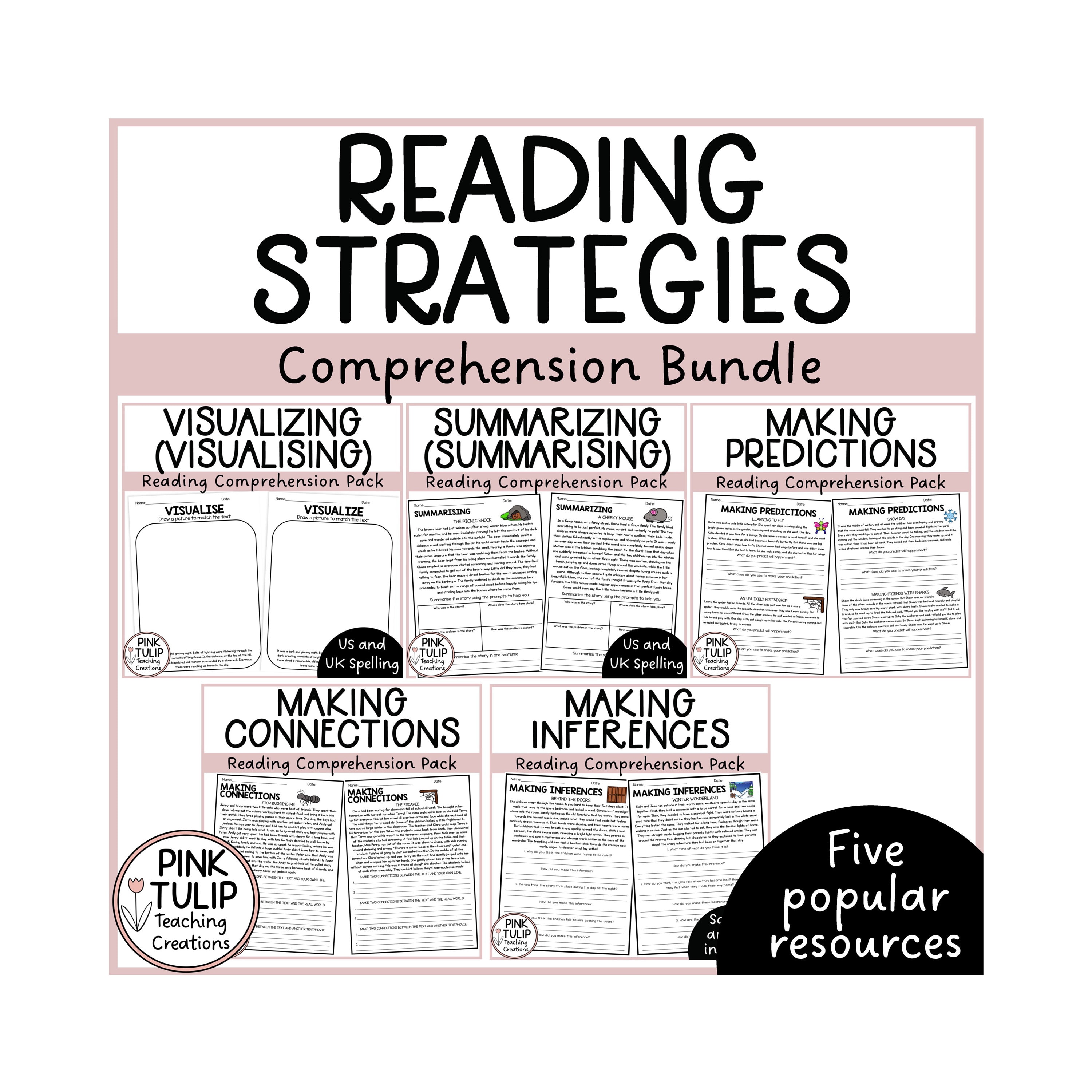Reading Strategy Bundle - Comprehension Passages - Etsy