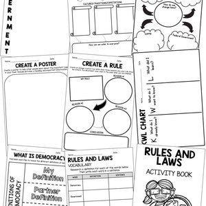 Rules and Laws Activity Pack - Civics and Citizenship Unit - Etsy