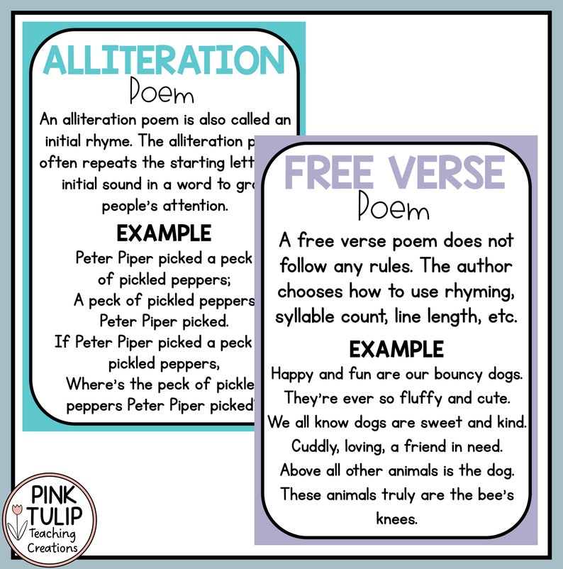 Poetry Posters - Classroom Decor - Etsy