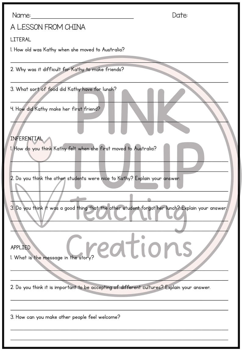 Comprehension Worksheets - Reading Strategies Set #7 - Etsy