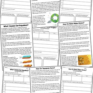 Explanation Text Examples - Ten Reading Samples With Comprehension - Etsy