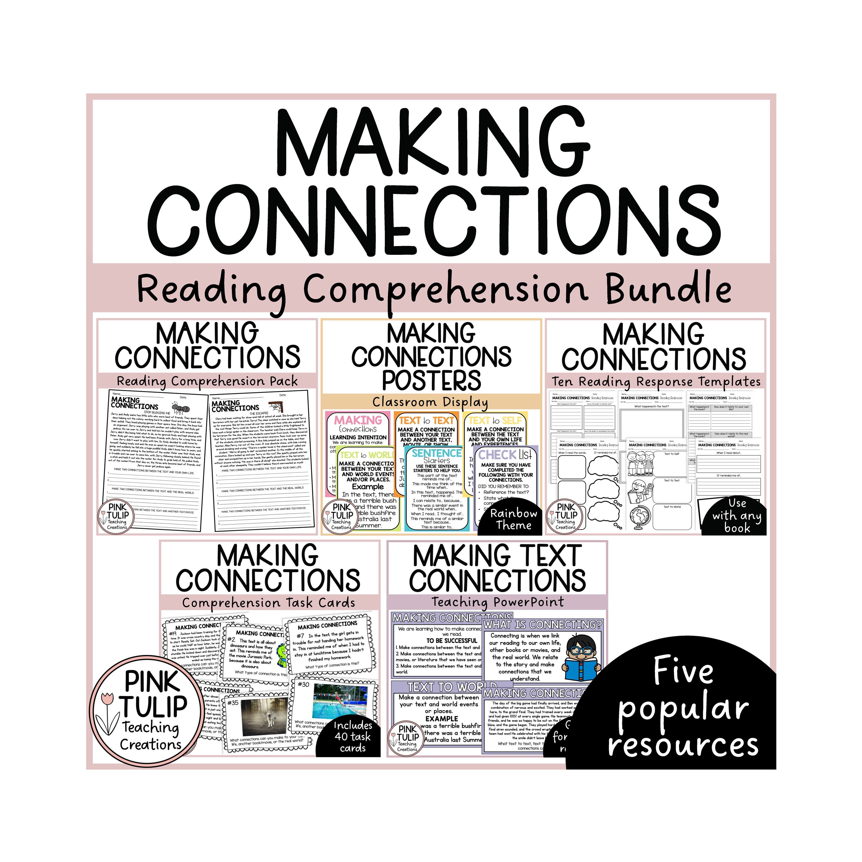Making Connections (connecting) - Reading Comprehension Bundle - Etsy