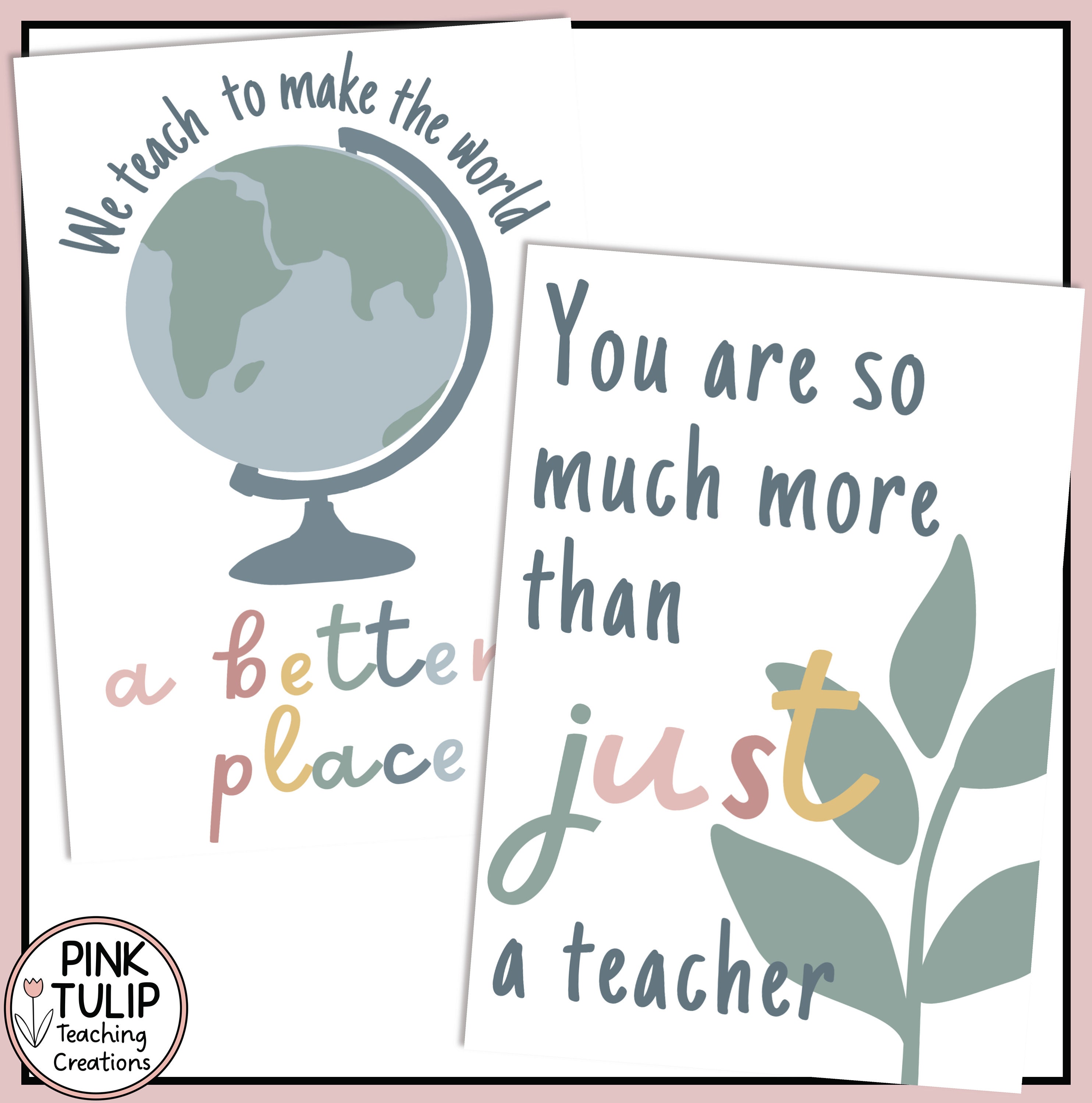 Inspirational Teaching Quotes Posters - Boho Theme Staffroom Display - Etsy