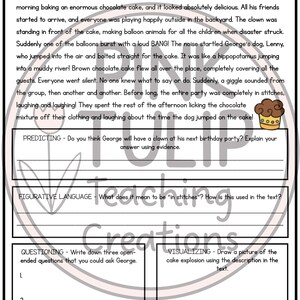 Comprehension Worksheets - Reading Strategies Set #5 - Etsy