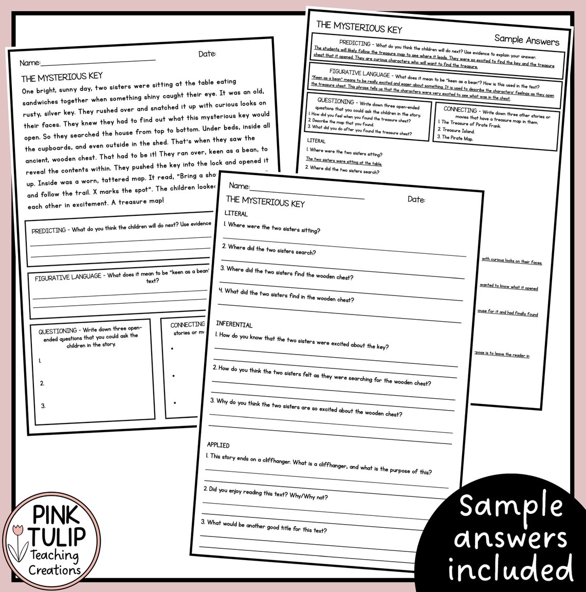 Comprehension Worksheets - Reading Strategies Set #10 - Etsy