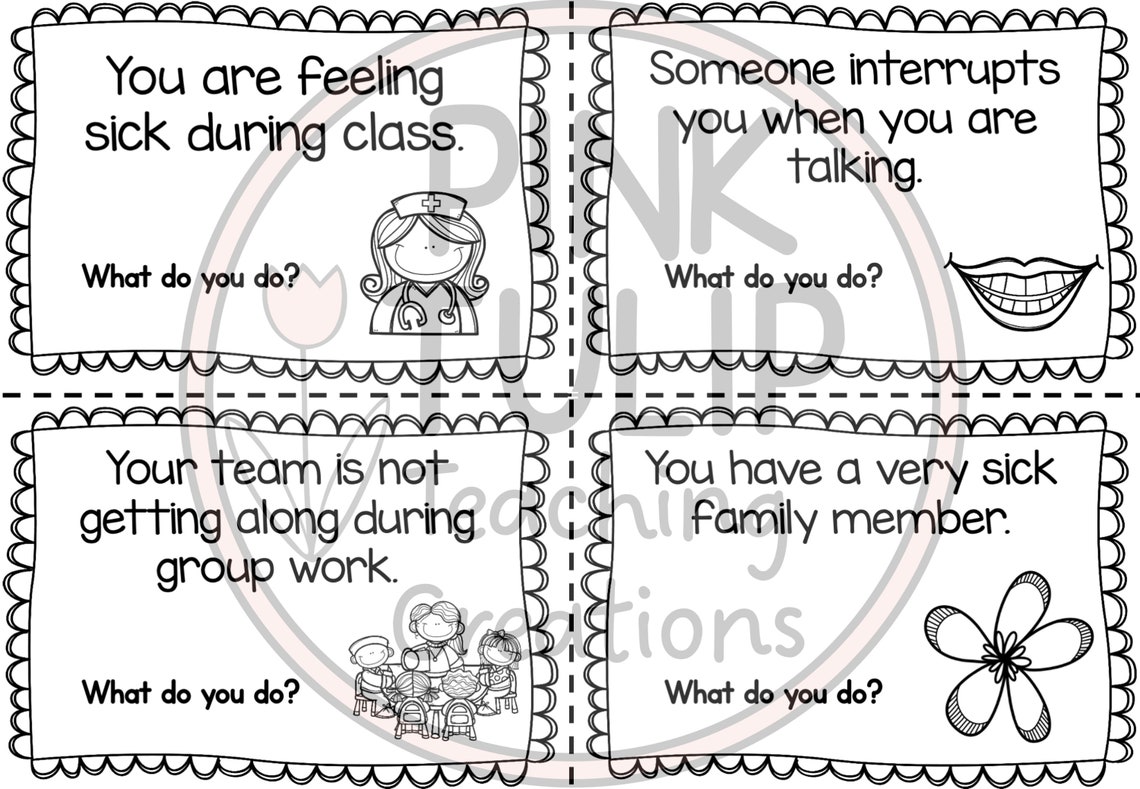 Resilience Scenarios - Task Cards for Role Play - Etsy