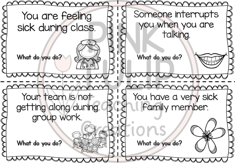 Resilience Scenarios - Task Cards for Role Play - Etsy