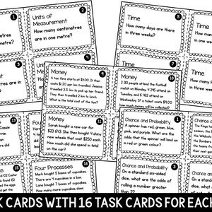 Maths Problem Solving Worded Question Task Cards - Etsy