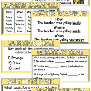 Adverbs Powerpoint - Guided Teaching - Etsy