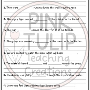 Add an Adverb to the Sentences - Fill in the Blanks Worksheet Pack - Etsy