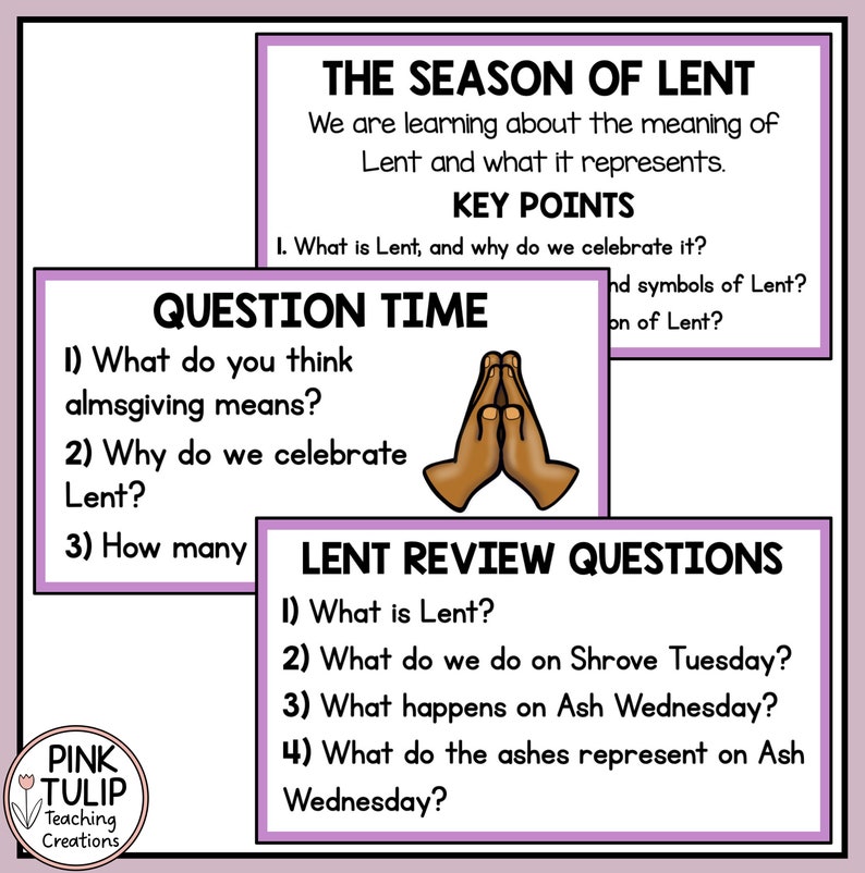 The Season of Lent - Teaching Powerpoint Presentation - Etsy