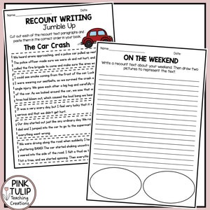 Recount Text Writing Worksheet Pack - No Prep Lesson Ideas - Etsy