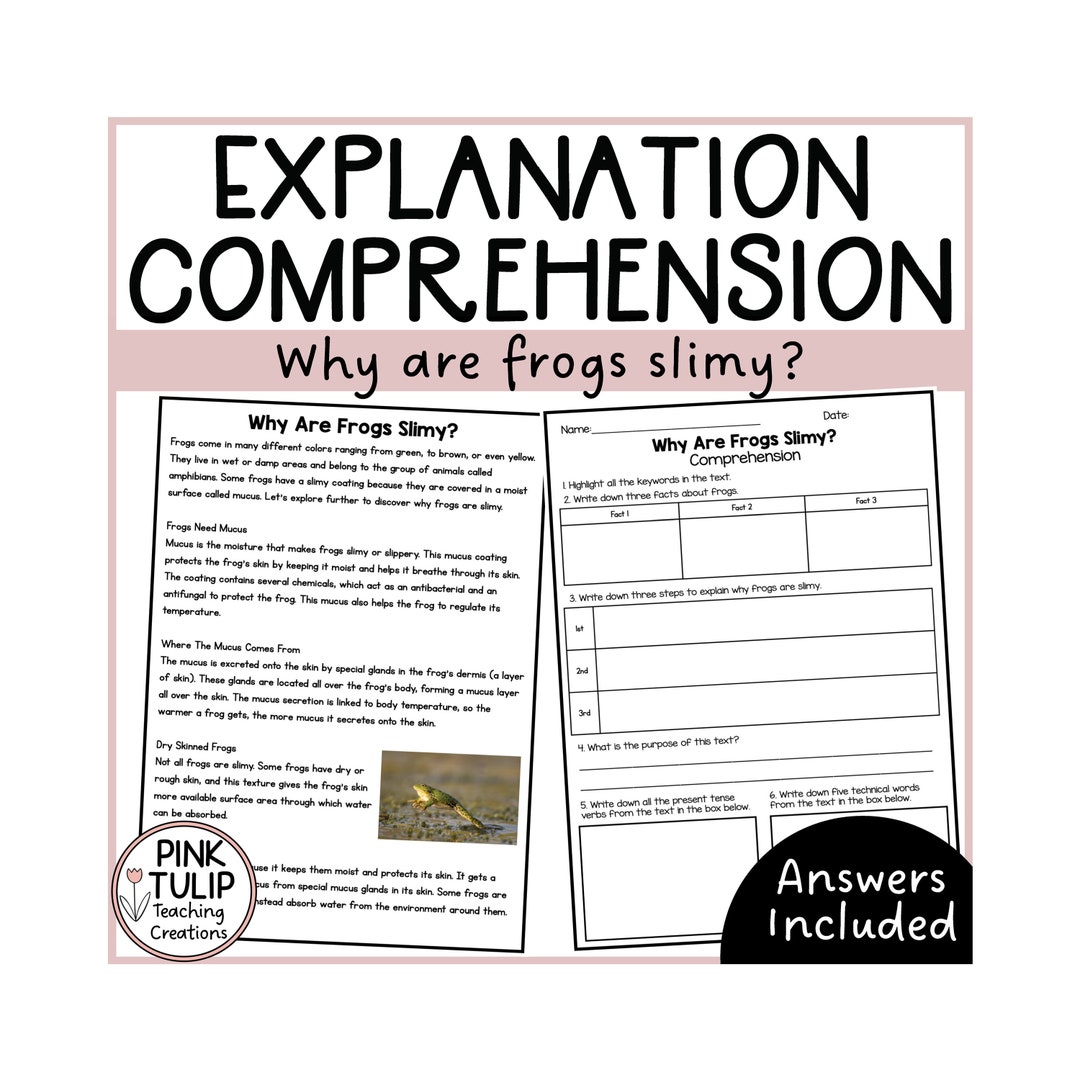 Explanation Text - Why Are Frogs Slimy? - Etsy