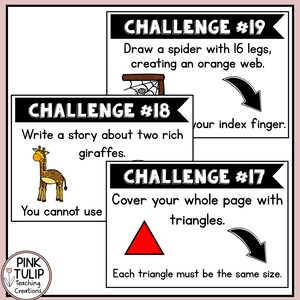 Early Finisher Student Challenges - Build Persistence - Etsy