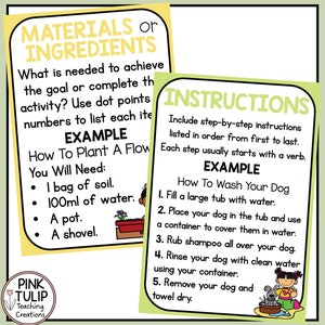 Procedural Text Posters - Classroom Decor - Etsy