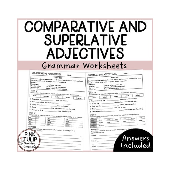 Grammar Exercises Comparatives And Superlatives English Grammar