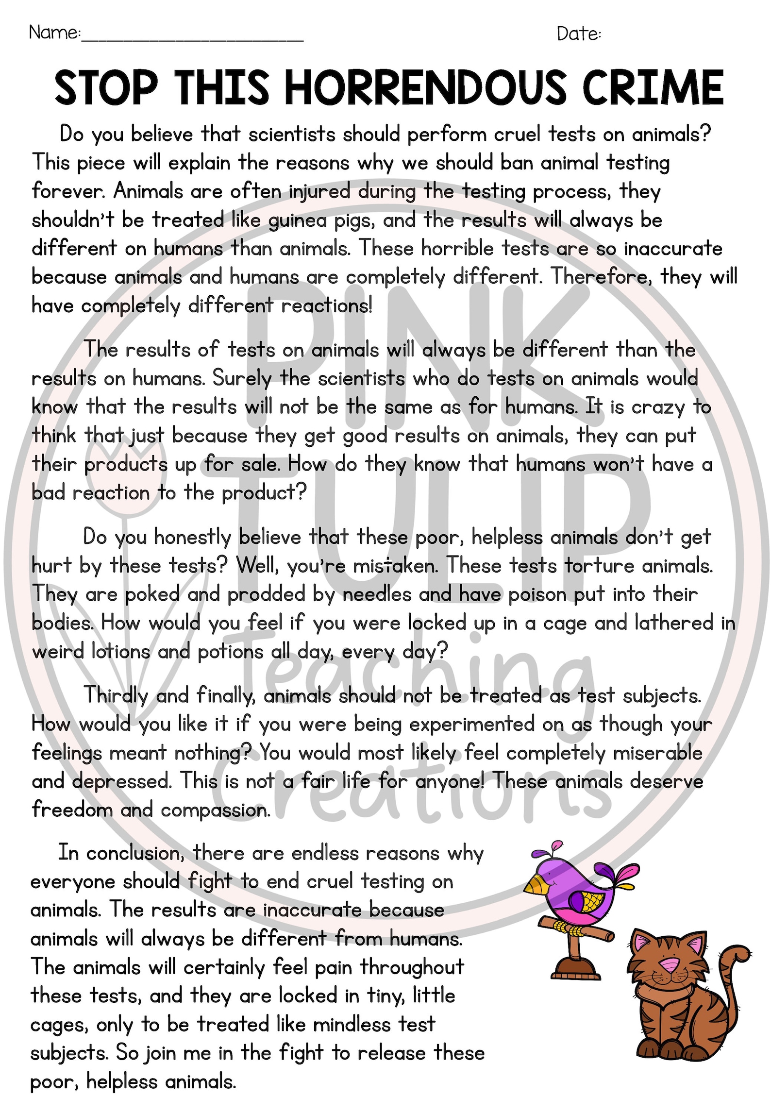 Persuasive Text Examples Ten Reading Samples With Comprehension - Etsy