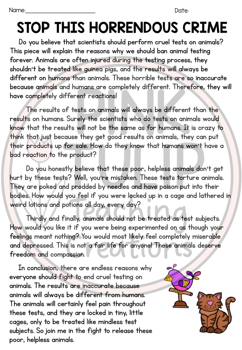 Persuasive Text Examples Ten Reading Samples With Comprehension - Etsy