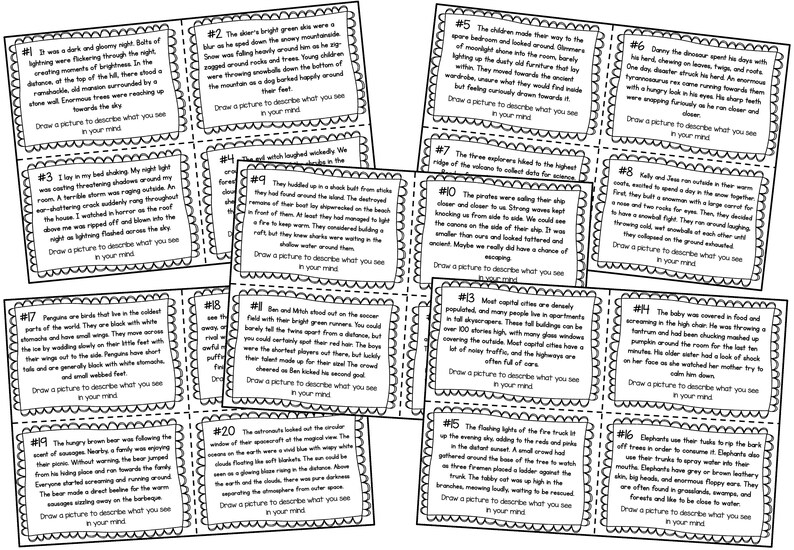 Visualizing (visualising) - Task Cards - Etsy