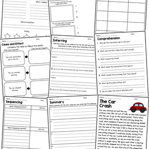 Reading Comprehension - the Car Crash - Etsy