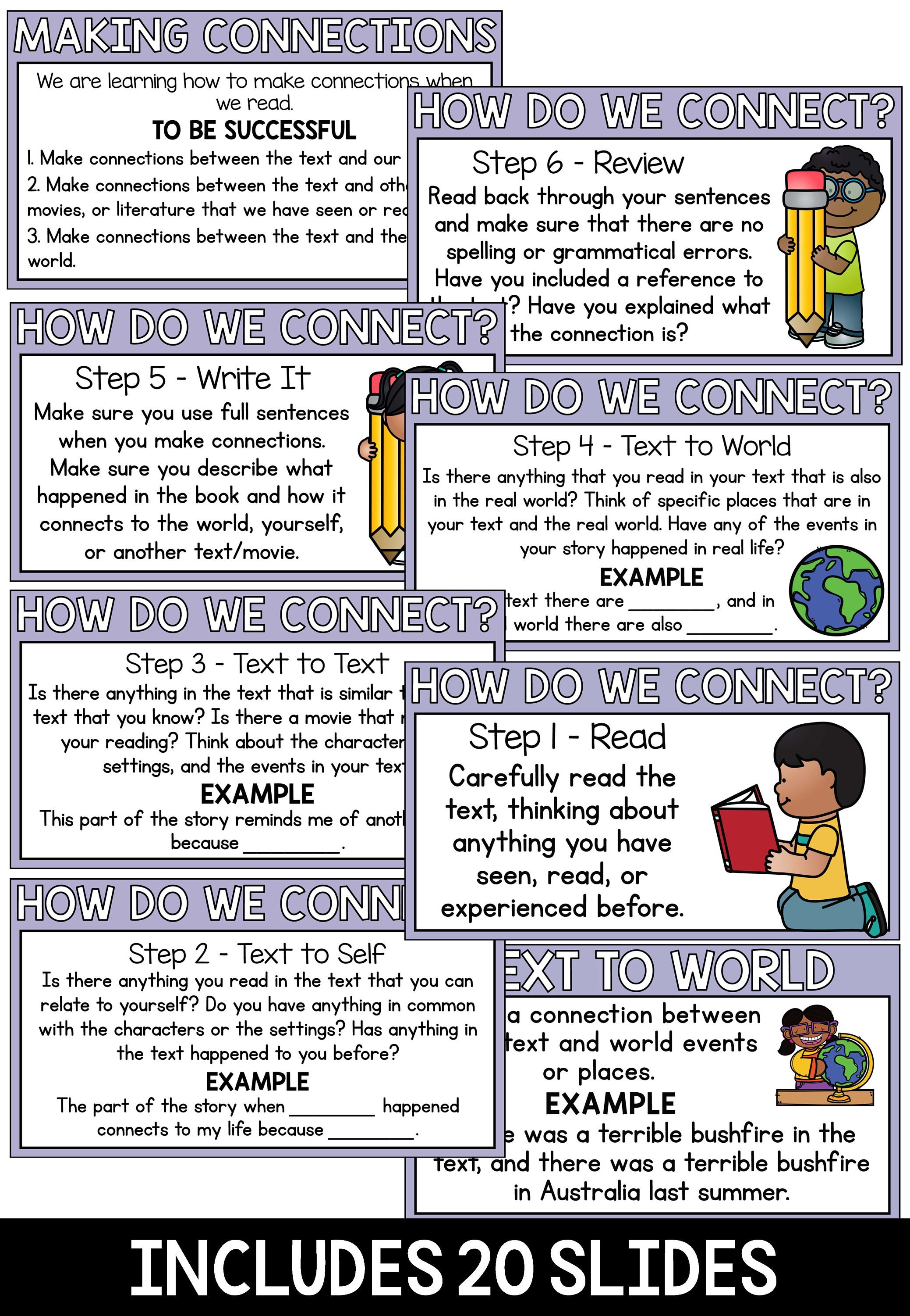 Making Connections (connecting) Reading Strategy Powerpoint - Guided ...