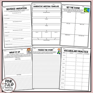 Narrative Writing Worksheet Pack - No Prep Lesson Ideas - Etsy