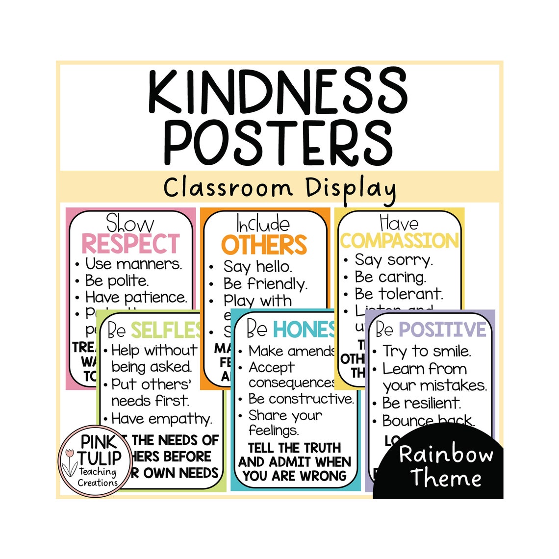 Kindness Posters - Classroom Decor - Etsy