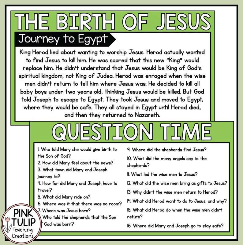 The Birth of Jesus Powerpoint - Guided Teaching - Etsy