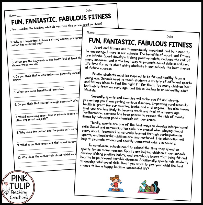 Persuasive Text Examples Ten Reading Samples With Comprehension - Etsy