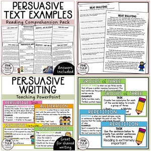 Persuasive Text - Reading and Writing Bundle - Etsy