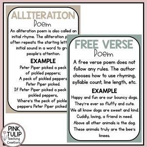 Poetry Posters - Earth Tones Classroom Decor - Etsy