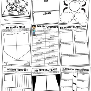 Back to School Activity Pack - 40 Worksheets and Lesson Ideas - Etsy